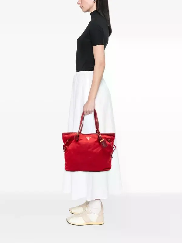 Prada Saffiano Trimmed Tessuto Tote Bag 2000-2026