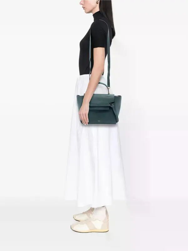 Celine 2017 Micro Grained Calfskin Belt Bag Satchel - Green