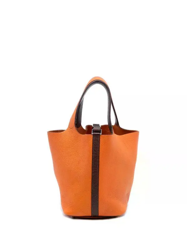 Hermès 2003 Bicolor Clemence Picotin 18 Handbag - Brown