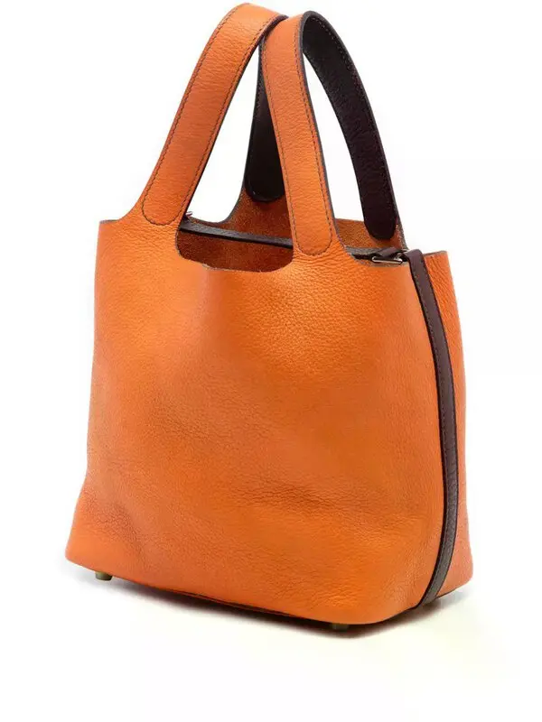 Hermès 2003 Bicolor Clemence Picotin 18 Handbag - Brown