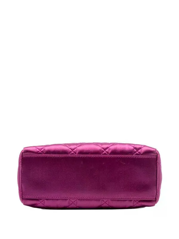 Dior 2011 Mini Satin Cannage Lady Satchel - Pink