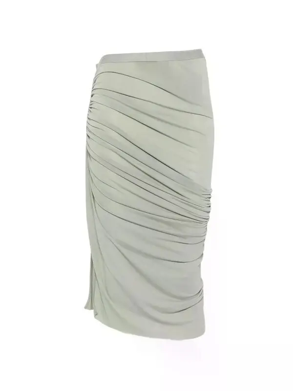 Rick Owens Edfu Gathered Midi Skirt