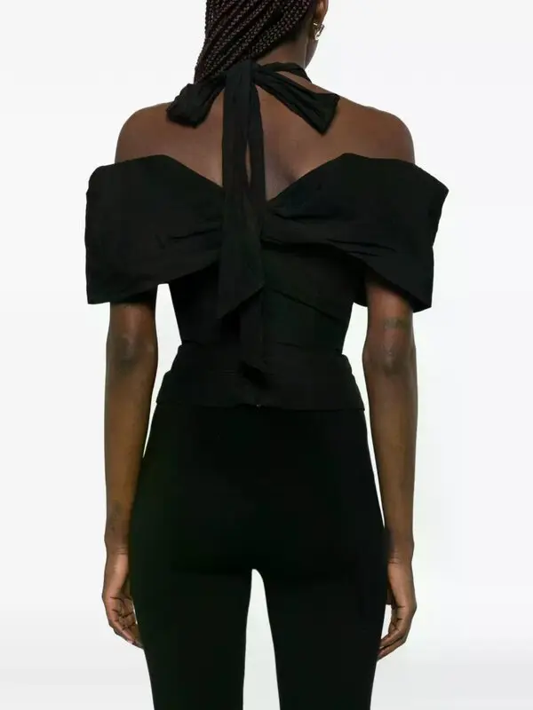 Magda Butrym Tie Detail Cold-shoulder Top