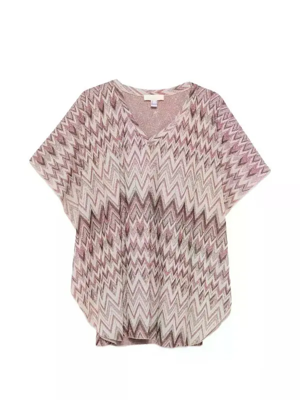 IU RITA MENNOIA V-neck Zigzag Dress