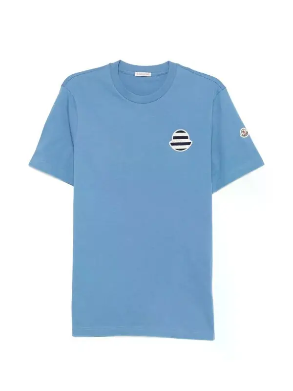 Moncler Striped-logo Cotton T-shirt