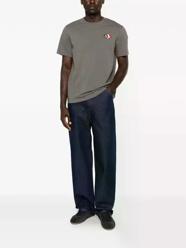 Moncler Logo-patch T-shirt - Grey