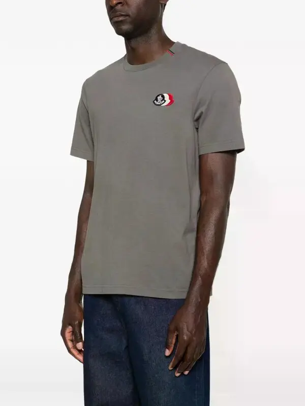 Moncler Logo-patch T-shirt - Grey