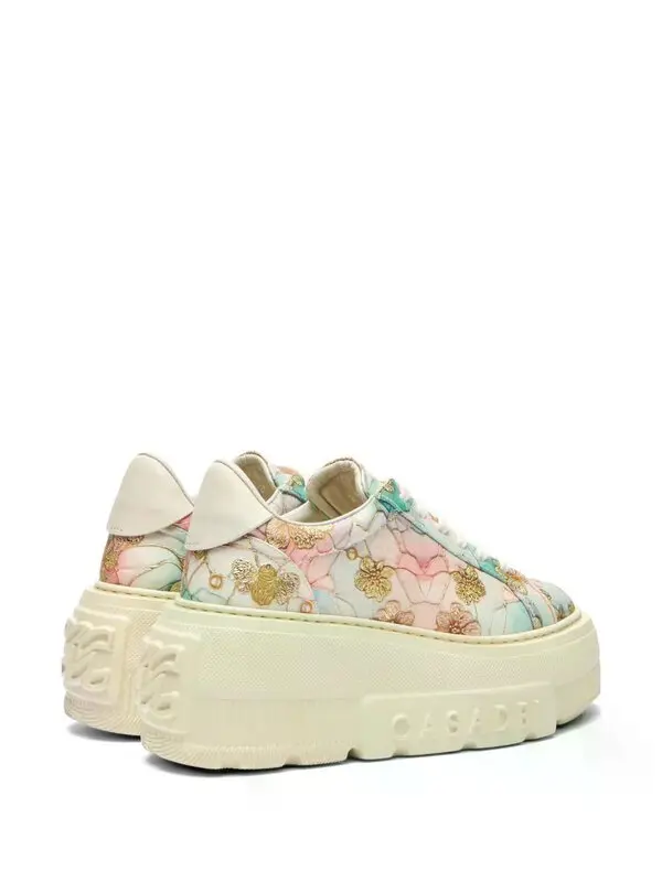 Casadei Floral Detail Platform Sneakers