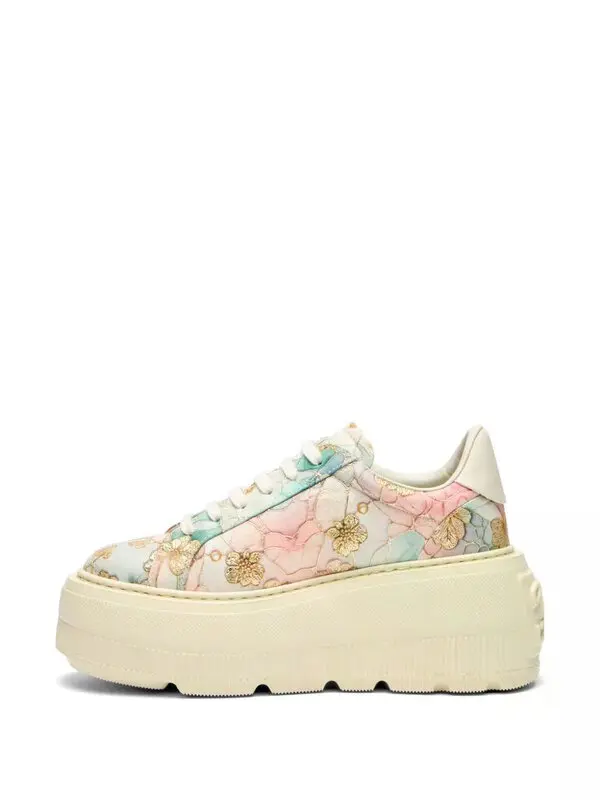 Casadei Floral Detail Platform Sneakers