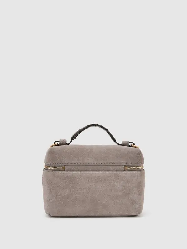REISS Ines Suede Vanity Crossbody Bag