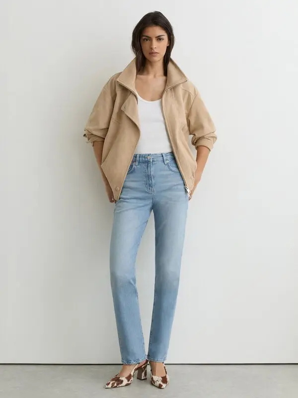 REISS Slim Straight-leg Jeans - Light Blue