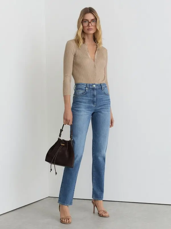 REISS Slim Straight-leg Jeans - Mid Blue