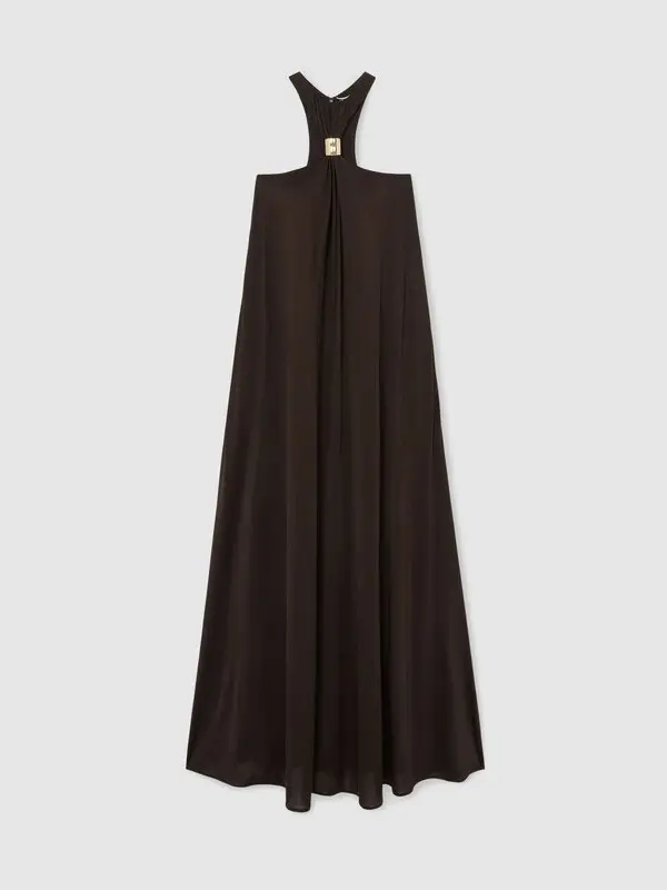ATELIER Jersey Maxi Dress With Hardware Detail