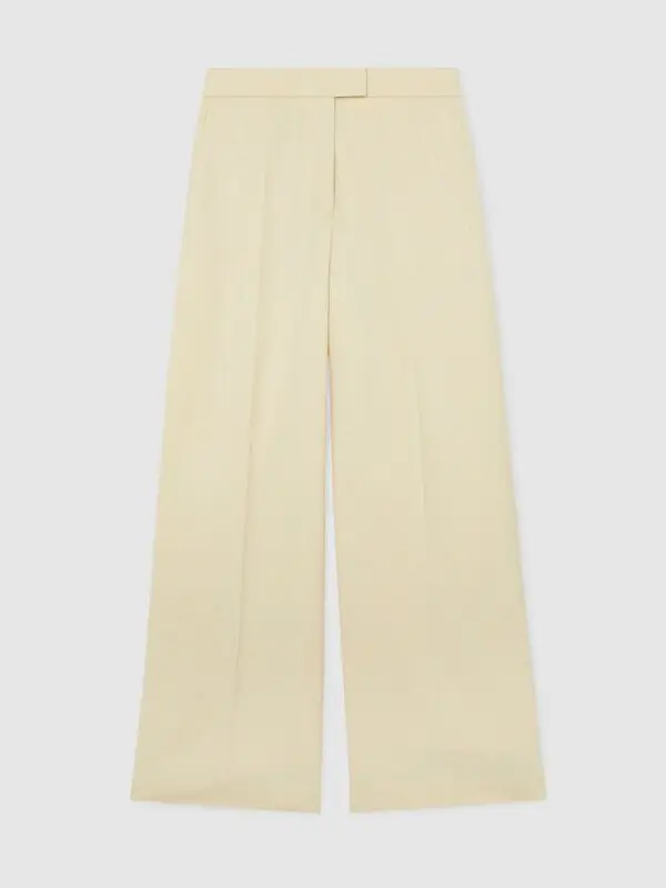 ATELIER Anya Silk-wool Wide-leg Suit Trousers
