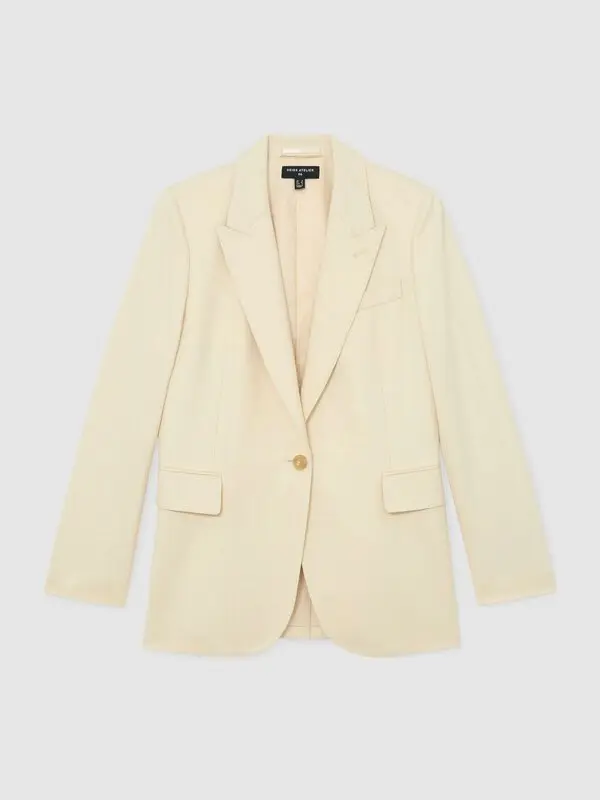 ATELIER Silk-wool Single-breasted Blazer
