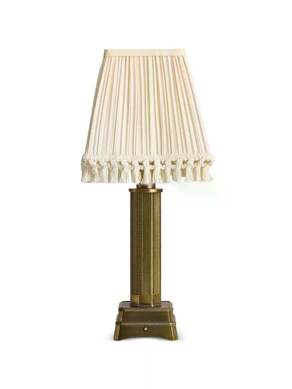 SOHO HOME Oxford Pleated Tassel Portable Lamp - Gold