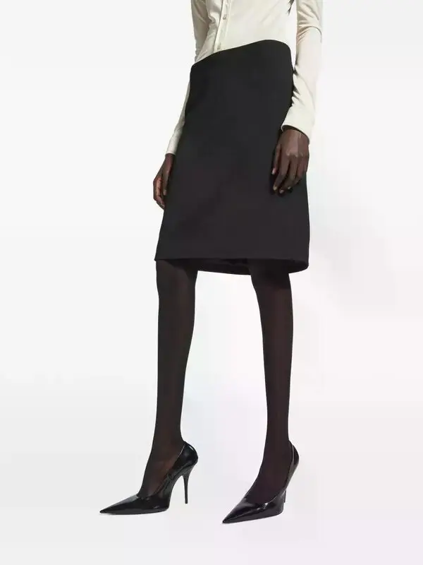 Balenciaga A-line Midi Skirt - Black
