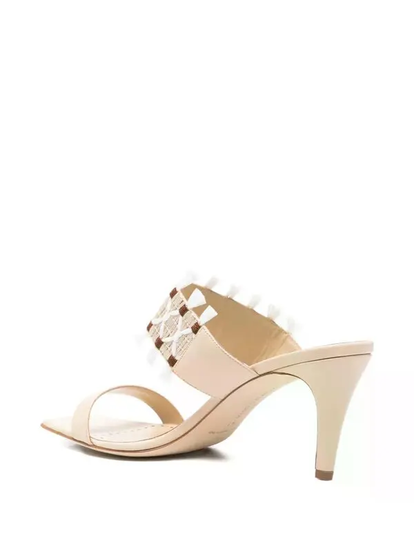 Manolo Blahnik Raffia Efeso Sandals