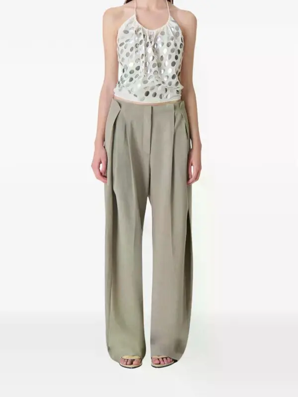 IRO PARIS Sonja Pleated Trousers - Green