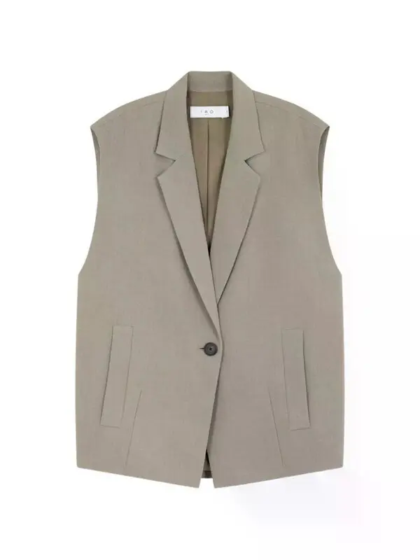 IRO PARIS Sleeveless Notched Lapels Jacket - Green