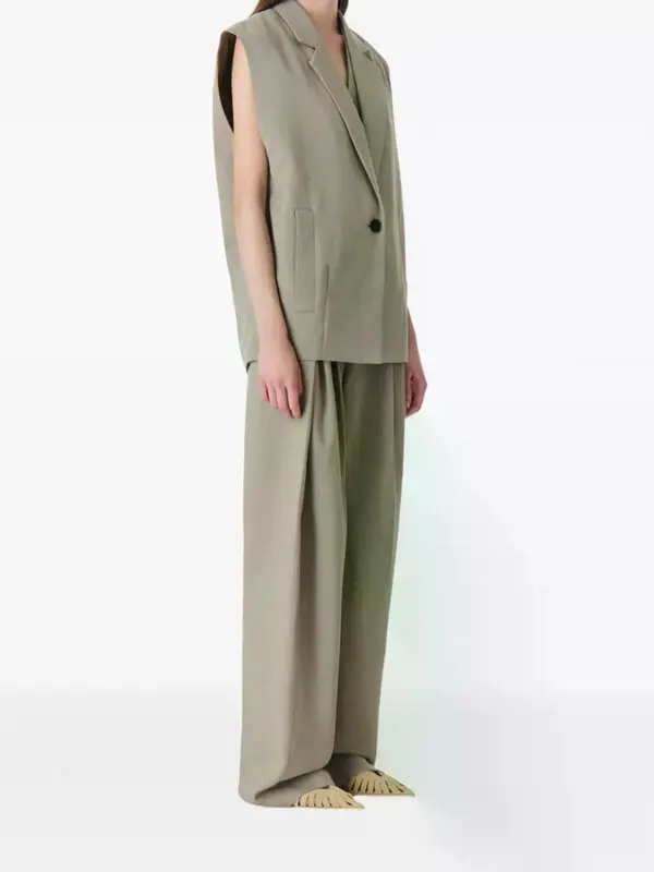 IRO PARIS Sleeveless Notched Lapels Jacket - Green