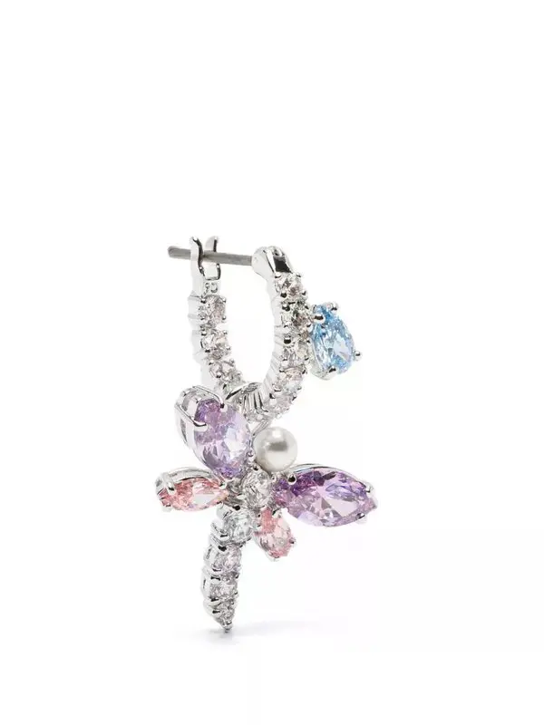 SWAROVSKI X Ariana Grande Dragonfly Hoop Earrings - Silver