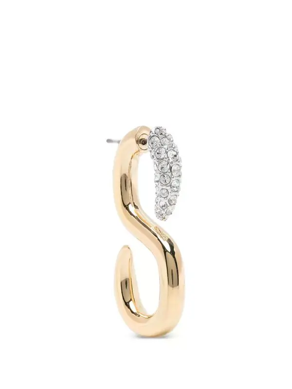 SWAROVSKI S-shape Crystal Earrings - Gold