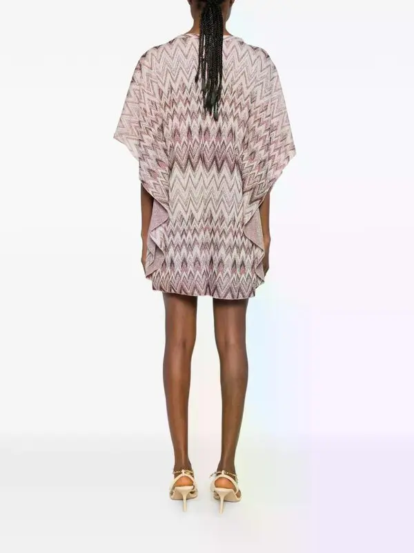 IU RITA MENNOIA V-neck Zigzag Dress