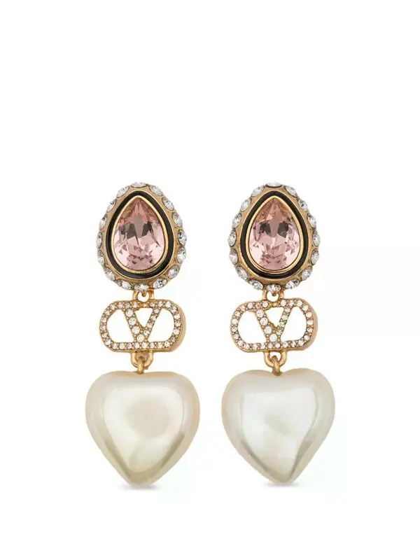 Valentino Garavani Heart Drop Earrings - Gold