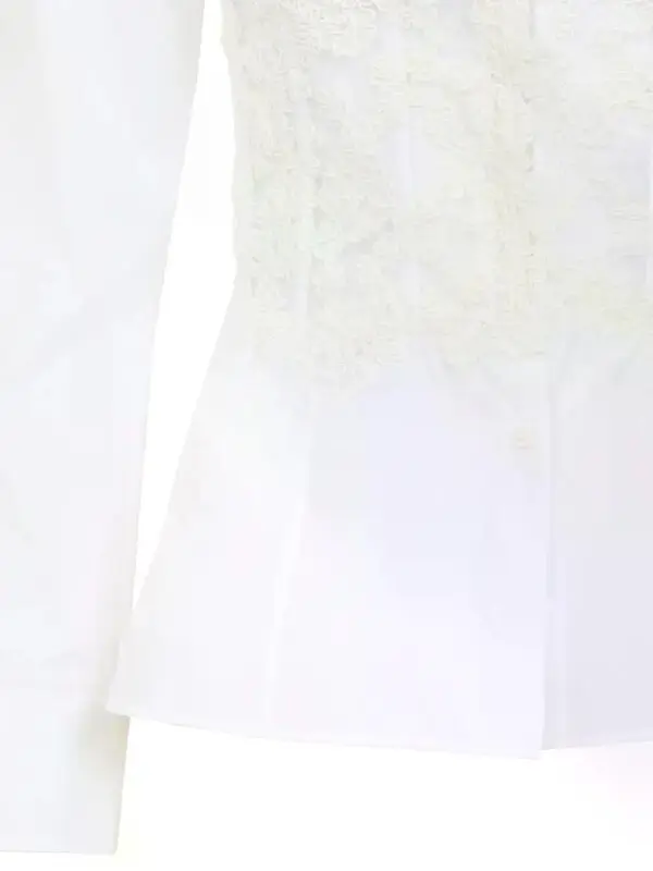Ermanno Scervino Lace-insert Cotton Shirt - White