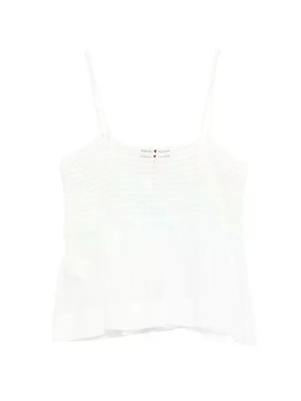 JUCCA Crochet Sleeveless Top - White