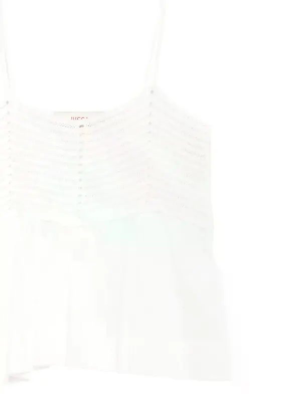 JUCCA Crochet Sleeveless Top - White