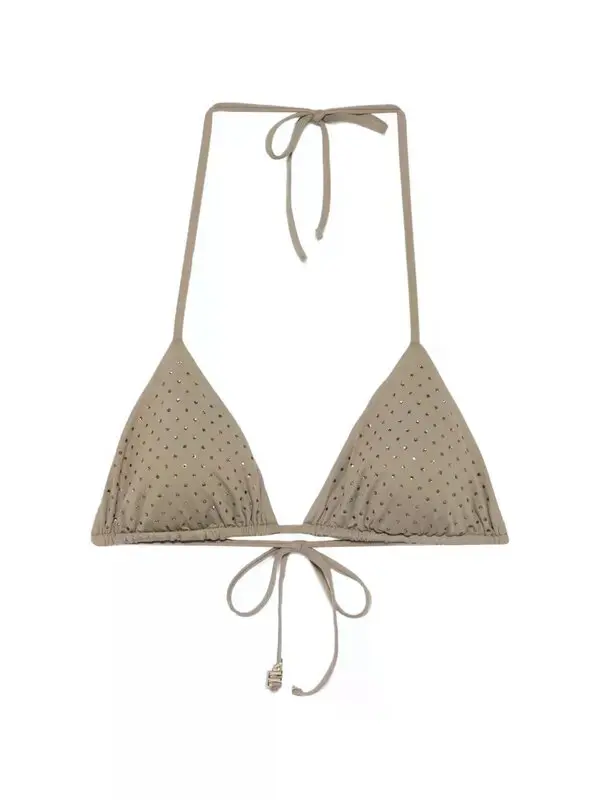 FISICO Crystal-embellished Triangle Bikini Top - Green