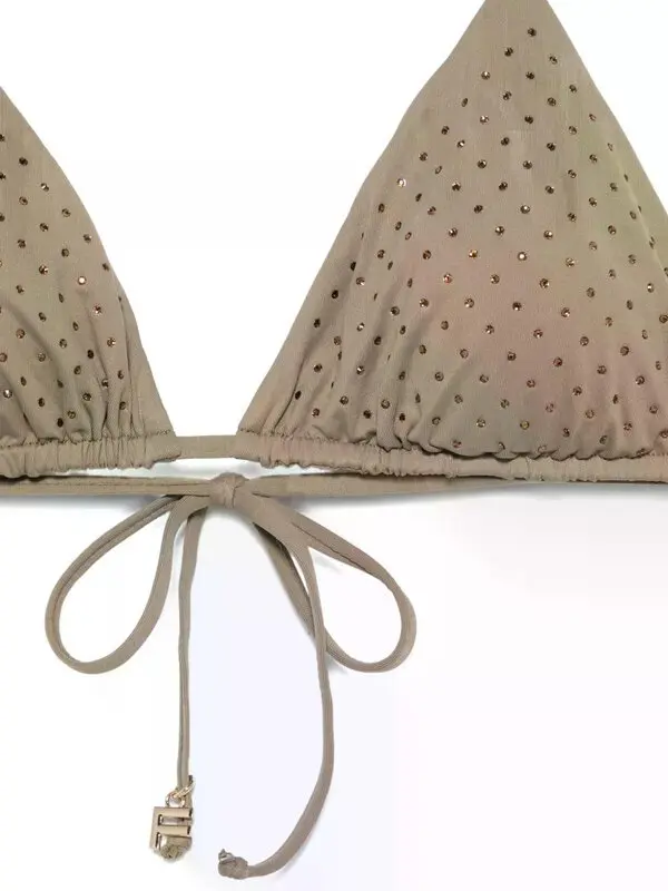 FISICO Crystal-embellished Triangle Bikini Top