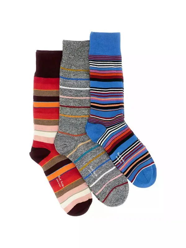 Paul Smith Striped Socks - Blue