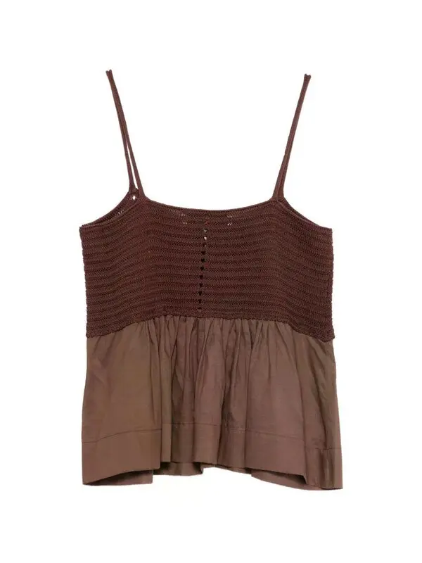 JUCCA Crochet Top - Brown