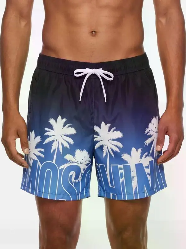Moschino Palm-tree-print Swim Shorts
