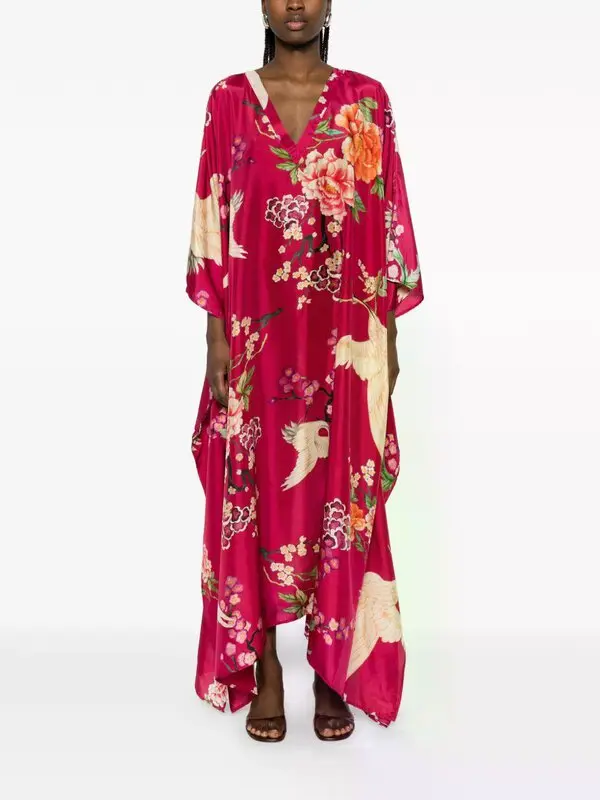 DOLCI FOLLIE Floral-print Maxi Kaftan