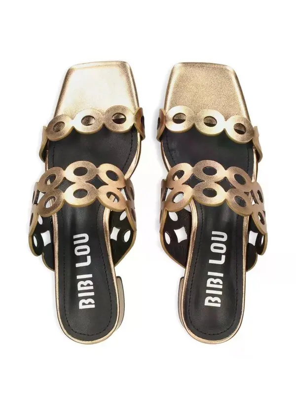 BIBI LOU Cutout Strap Sandals - Gold