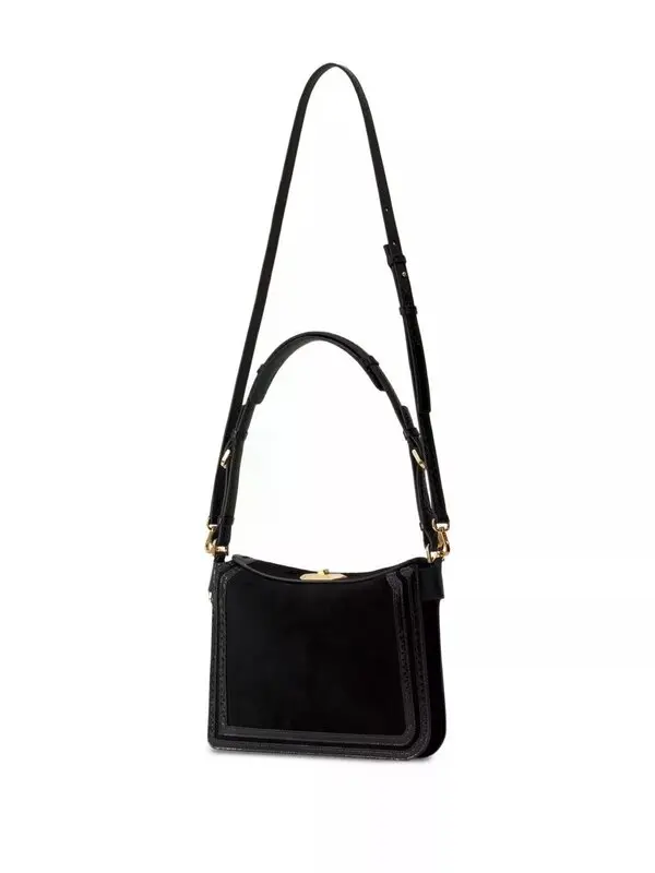 LANVIN Shoulder Bag With Suede Trim - Black