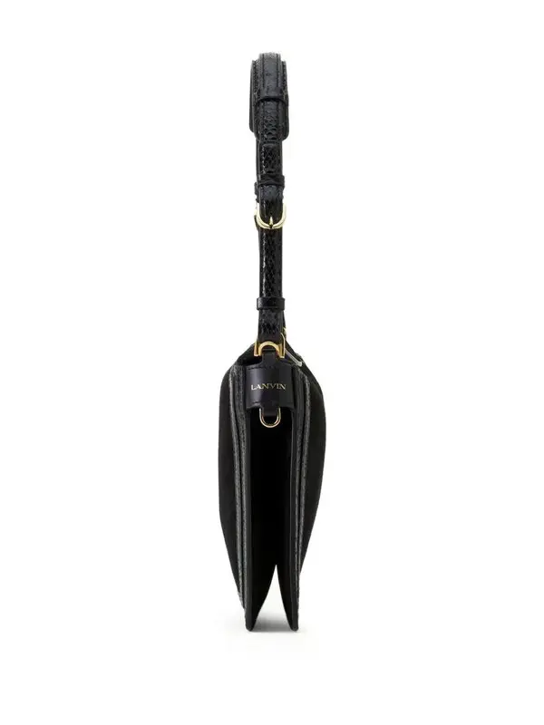 LANVIN Shoulder Bag With Suede Trim - Black