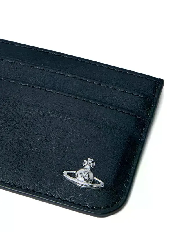 VIVIENNE WESTWOOD Chain Logo Leather Card Holder