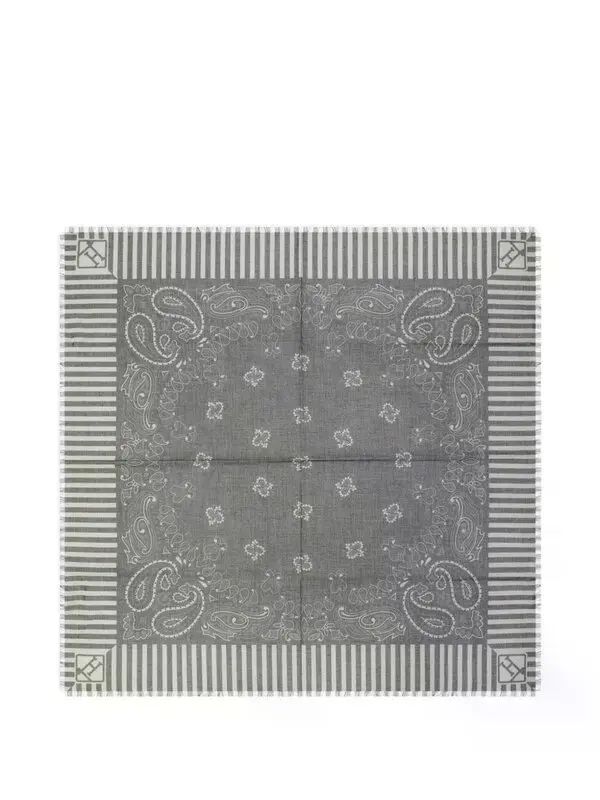Herno Paisley-print Scarf - Grey