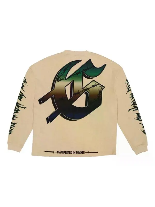 GODSPEED Graphic Print Crewneck Sweatshirt - Neutrals