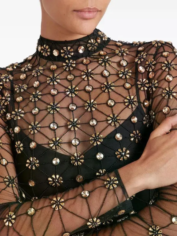 TEMPERLEY LONDON Crossbone Lattice Gown