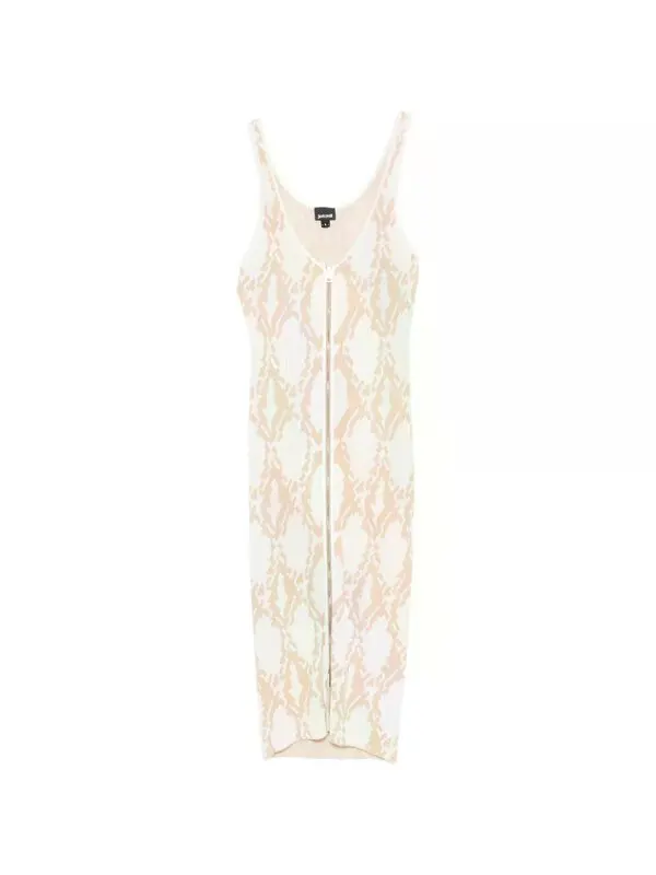 Just Cavalli Patterned Zip Midi Dress