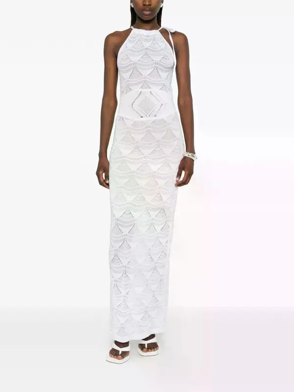 Just Cavalli Tie-neck Pattern Dress
