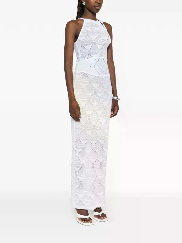 Just Cavalli Tie-neck Pattern Dress