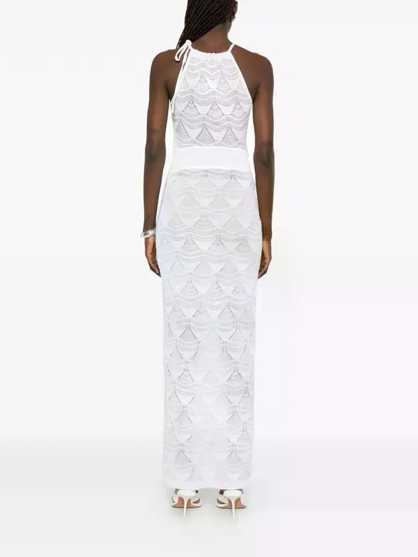 Just Cavalli Tie-neck Pattern Dress