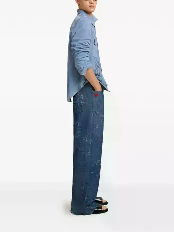Marni Cut-out Flap-pocket Shirt - Blue